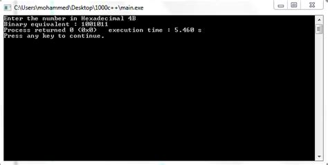 Programmers Area C Program To Convert Hexadecimal To Binary Number