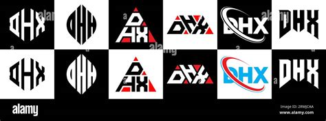 Dhx Letter Logo Design In Six Style Dhx Polygon Circle Triangle