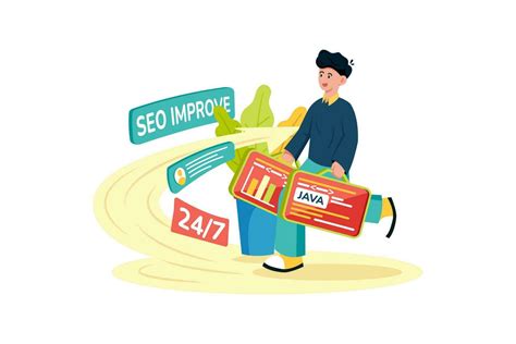 Web Developer Implementing Technical Seo Improvements 35372105 Vector