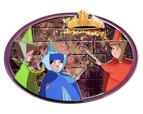 Sleeping Beauty Feel My Wrath And The Three Good Fairies Disney Pins By