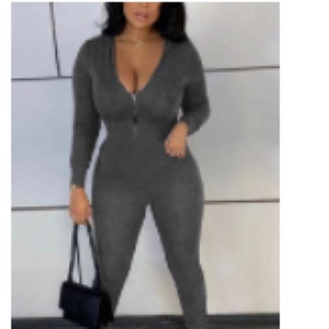 Pants And Jumpsuits Grey Jumpsuit Poshmark