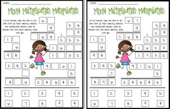 Multiplication Manipulation Practice Using The Standard Algorithm