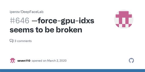 Force Gpu Idxs Seems To Be Broken Issue Iperov DeepFaceLab
