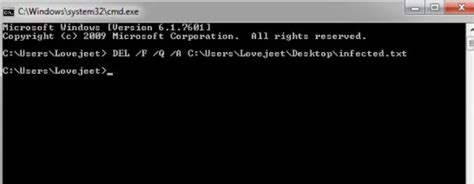 how to delete any undeletable file in a folder from command line