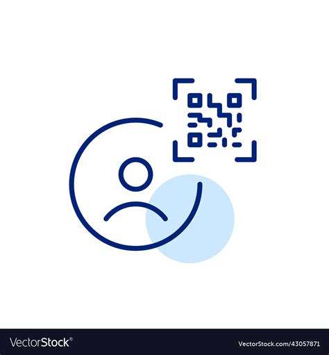Qr Code For A User Profile Access Pixel Perfect Vector Image