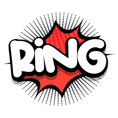 Ring Comic Book Explosion Bubble Vector Illustration Premium Vector