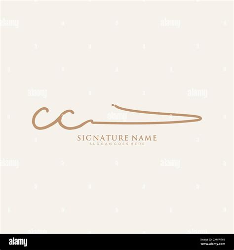 Cc Signature Logo Template Stock Vector Image And Art Alamy