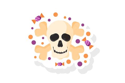Premium Vector Skull Sticker Vector Illustration