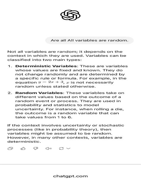 random vs deterministic variables pdf