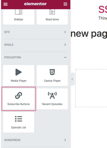 Subscribe Buttons Elementor Widget Castos Knowledge Hub