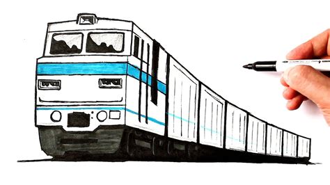 Как нарисовать Поезд Youtube