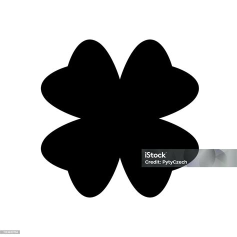 샴 록 실루엣블랙 네 잎 클로버 아이콘입니다 행운 테마 디자인 요소입니다 간단한 모양 벡터 일러스트 0명에 대한 스톡 벡터 아트 및 기타 이미지 Istock