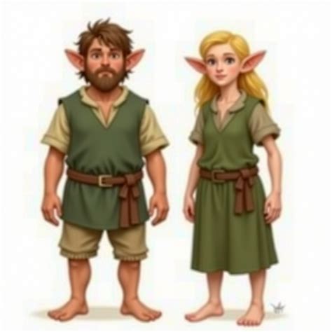 Fantasy Hobbits Couple Artwork | Stable Diffusion Online