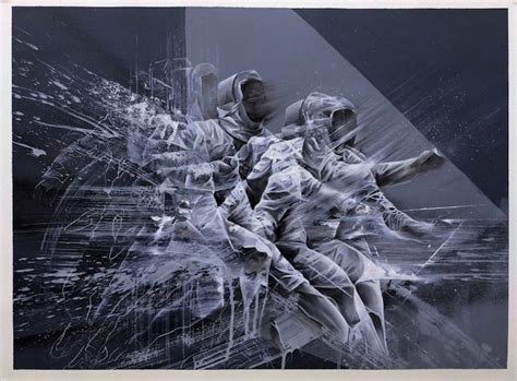 Dynamic Paintings Feature The Energy Of Fencers In Motion