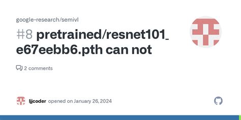 Pretrained Resnet V C E Eebb Pth Can Not Issue Google Research Semivl GitHub