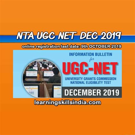 Nta Ugc Net December 2019 Notification Update Registration Started