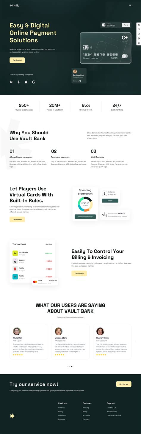 Digital Payment Website UI Design On Behance