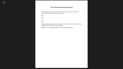 Lab Ex 3 Advanced Assembly Programming Exercise 1