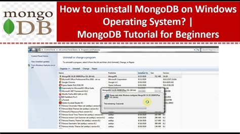How To Uninstall Mongodb On Windows Operating System Mongodb Tutorial For Beginners Youtube