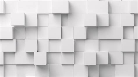 Random Shifted White Cube Boxes Block Background Premium Ai Generated Image