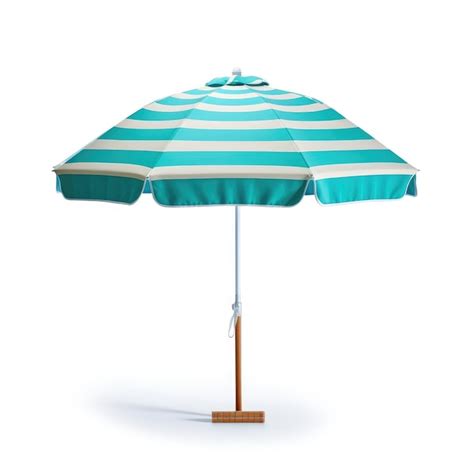 Premium Ai Image A Colorful Beach Umbrella On White Background