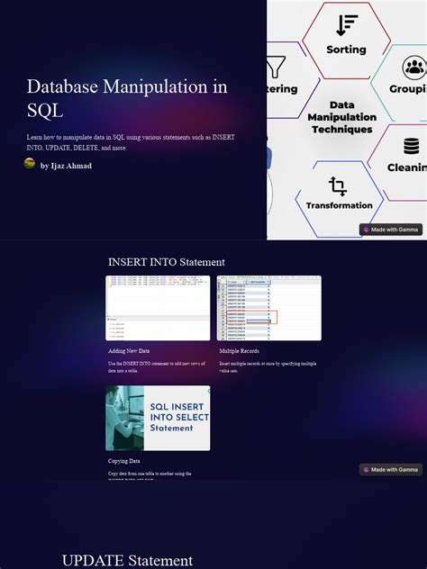 Database Manipulation In Sql Pdf