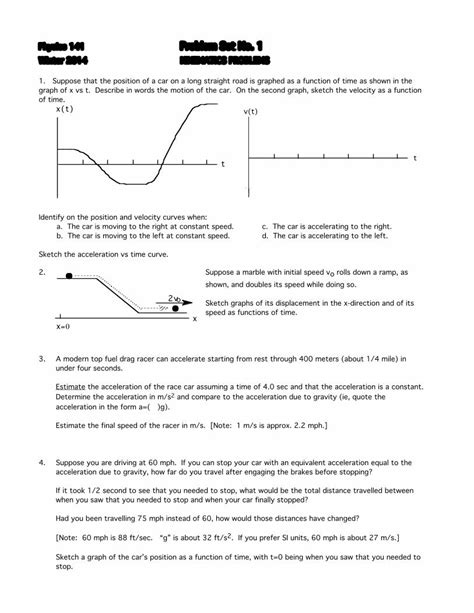PDF Prob Set 1 Kinematics DOKUMEN TIPS