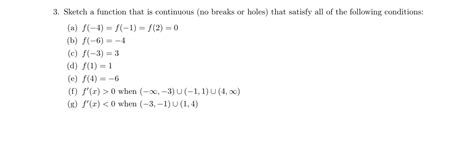 solved sketch a function that is continuous no breaks or