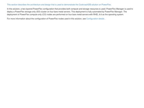 Overview Cockroachdb Deployment On Dell Powerflex With Kubernetes