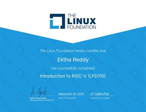 Completed Risc V Course With Great Feedback Ektha Reddy Posted On The