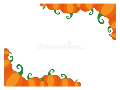 Pumpkin Frame Square Rectangle Template For Social Media Vector Illustrations Stock Vector