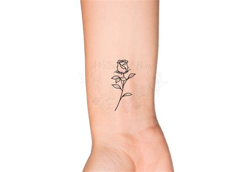 Flower Bud Tattoos Lotus Flower Temporary Tattoo By Lena Fedchenko
