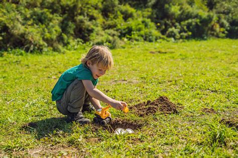 소년은 재활용을 한다 그는 플라스틱 일회용 접시와 생분해성 접시를 묻습니다 들에 대한 스톡 사진 및 기타 이미지 들 소년 아이 Istock