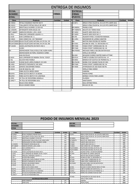 Formato De Entrega De Material Pdf Conocimiento Procedimental