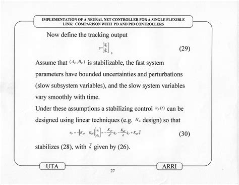 neural network control of a flexible link luis benigno gutiérrez zea