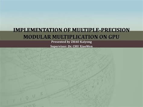 Ppt Implementation Of Multiple Precision Modular Multiplication On