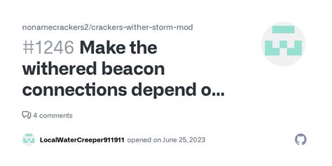 make the withered beacon connections depend on the amulet inside the