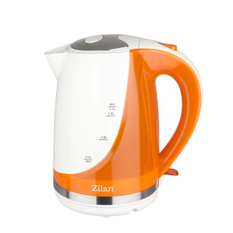 Електрическа кана, 1.7L, 2200W, Въртяща се основа, оранжева - eMAG.bg