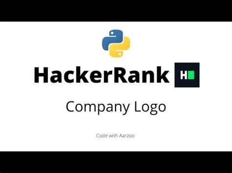 Company Logo HackerRank Solution YouTube