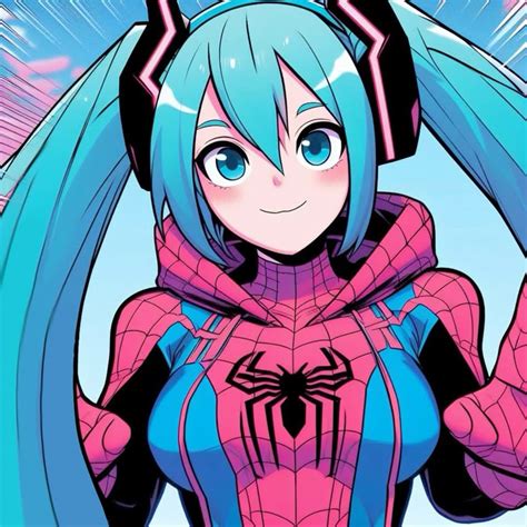 Hatsune Miku Spider Man Hatsune Miku Miku Hatsune