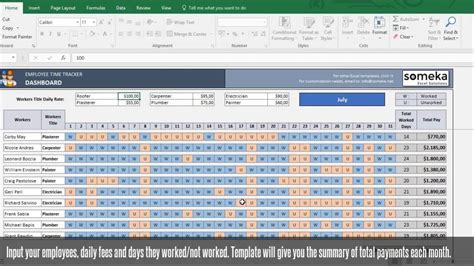 Microsoft Excel Payroll Template