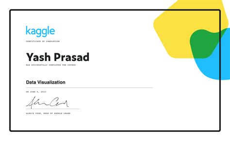 Yash Prasad Completed The Data Visualization Course On Kaggle