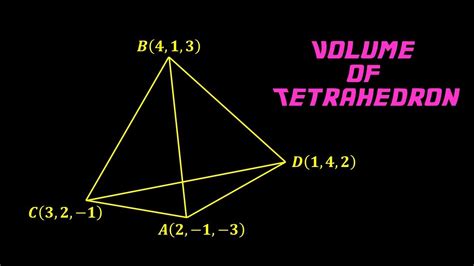1 9 Review Of Vector Algebra Volume Of A Tetrahedron Using Scalar Triple Product Youtube