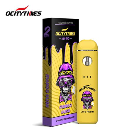 Ocitytimes Rechargeable E Cigarette Live Resin Disposable Pod Vape Pen