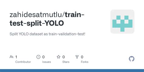 Github Zahidesatmutlutrain Test Split Yolo Split Yolo Dataset As