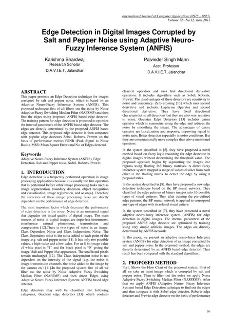 Pdf Edge Detection In Digital Images Corrupted By Salt And Pepper