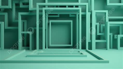 3d 렌더링에서 아이소메트릭 프레임이 있는 민트 그린 기하학적 배경 광장 연단 플랫폼 지휘대 배경 일러스트 및 사진 무료 다운로드 Pngtree