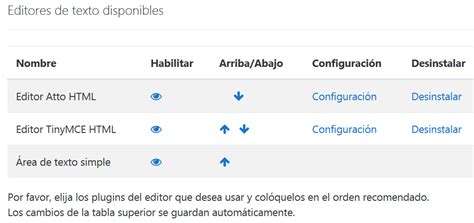 Ajustes Del Editor De Texto MoodleDocs