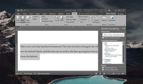How To View Text Formatting Details In Microsoft Word