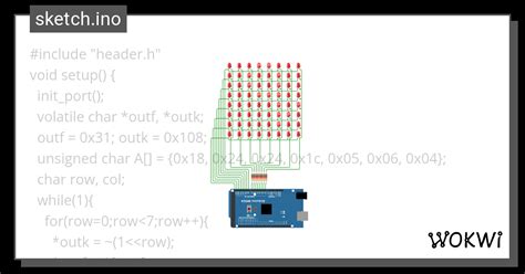 Dotmatrixset2q6 Wokwi Esp32 Stm32 Arduino Simulator